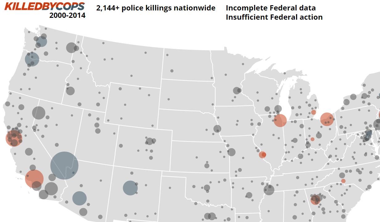 Interactive map said to show deaths by law enforcement | 13wmaz.com