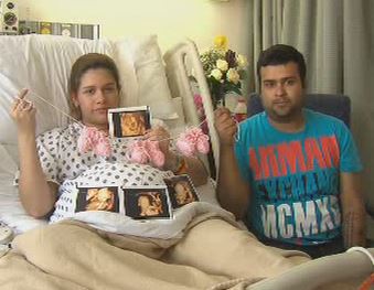 Rare identical triplets born, two conjoined at the hip | 13wmaz.com