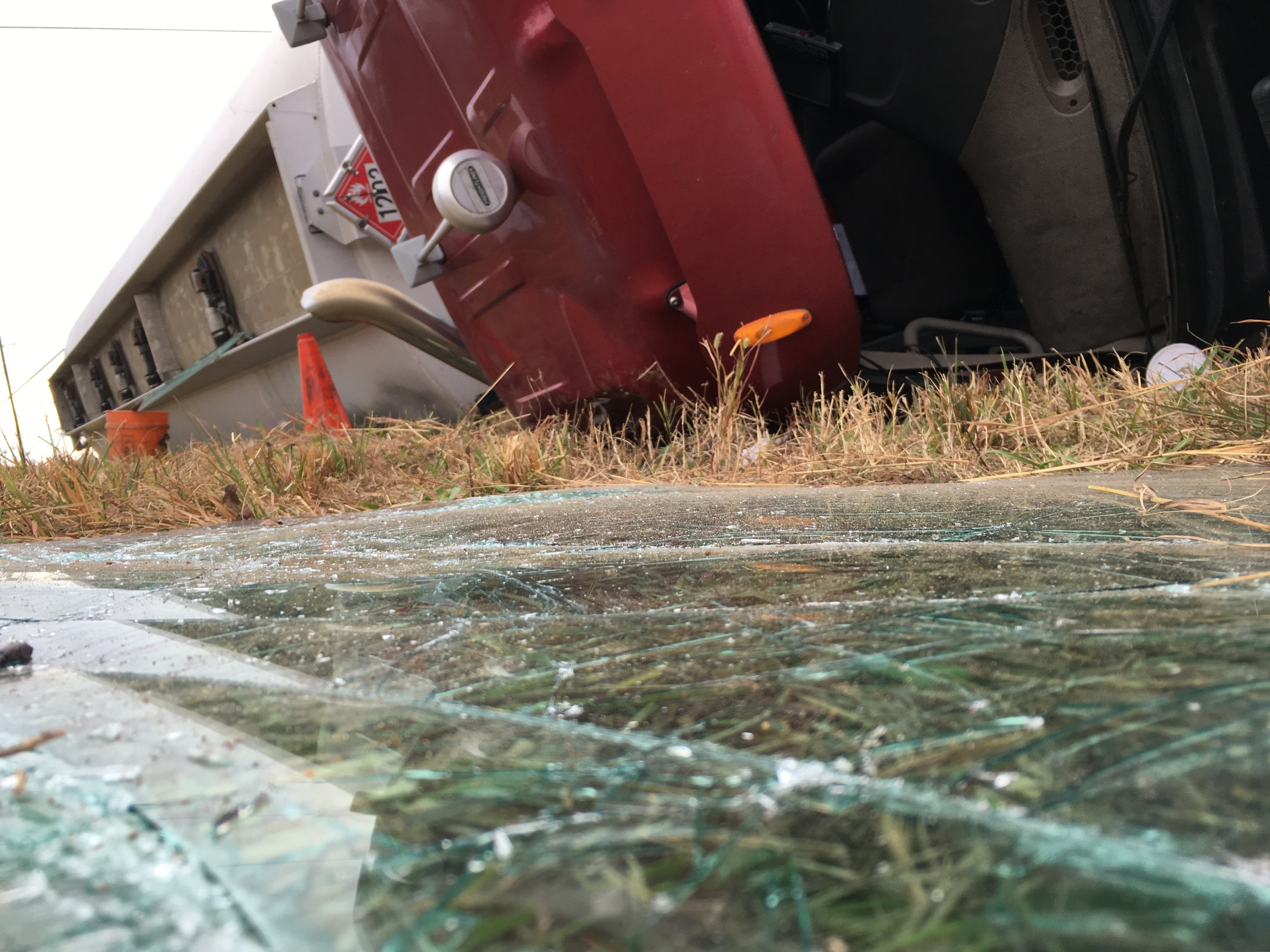 Semi-truck carrying 8,000 gallons of ethanol flips over in Byron on ...